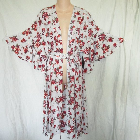 Wrangler | Tops | Wrangler Retro Floral Belted Duster Top Dress Nwt ...